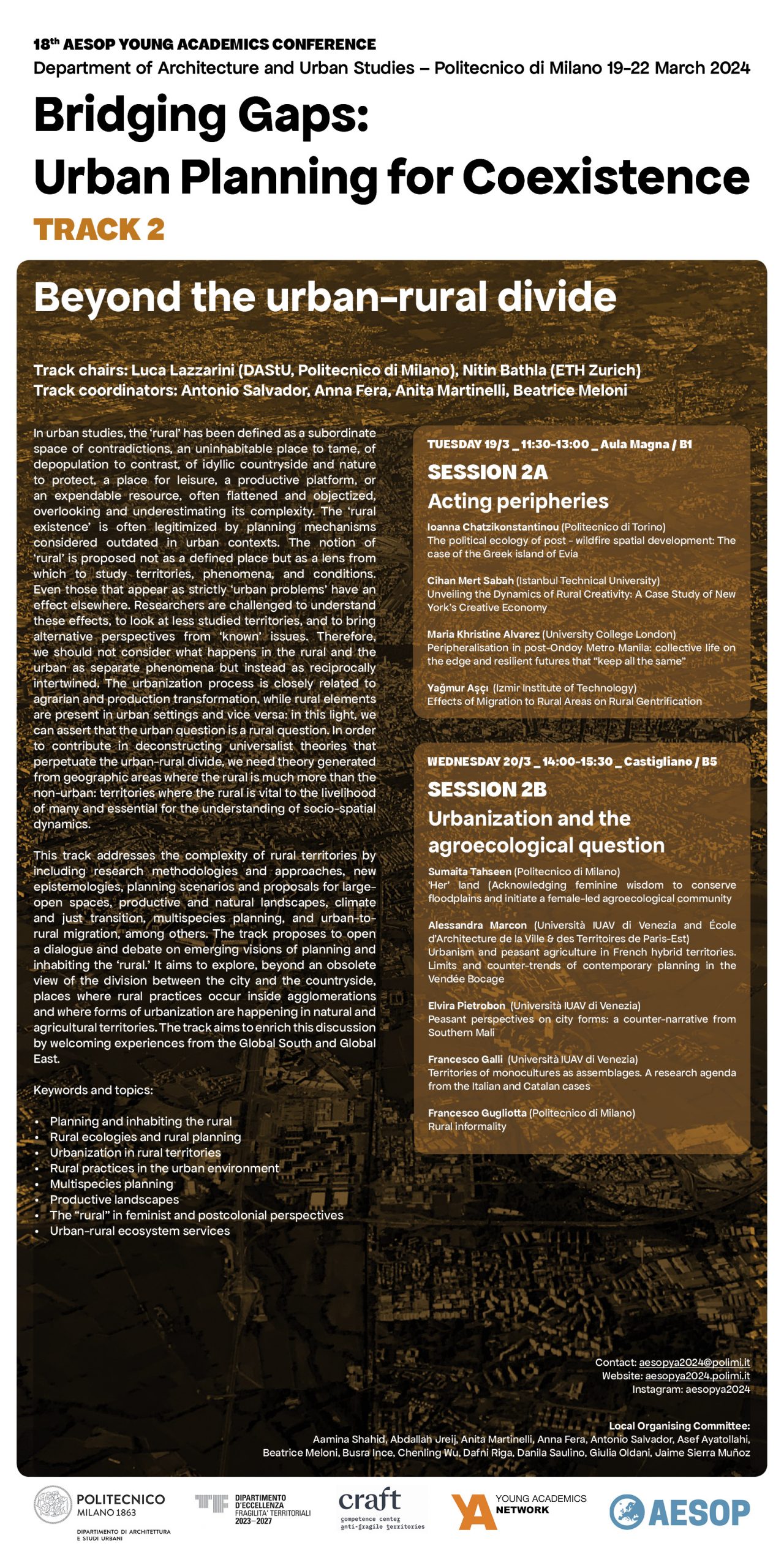 AESOP Young Academics Conference 2024 - Politecnico di Milano